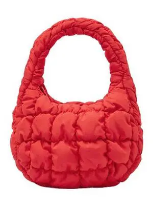 Cos Quilted Micro Bag Red