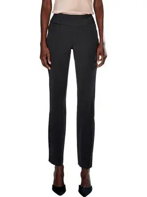NIC+ZOE Straight Leg Trousers - Black Onyx