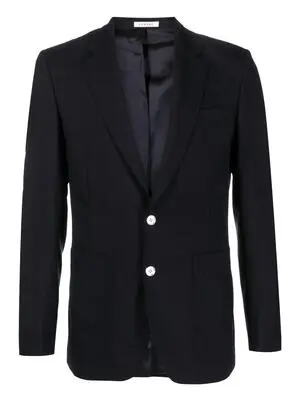 FURSAC Long-sleeved Virgin Wool Blazer - Blue