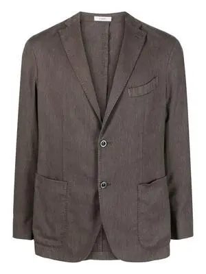 Boglioli Notched-lapels Single-breasted Blazer - Brown