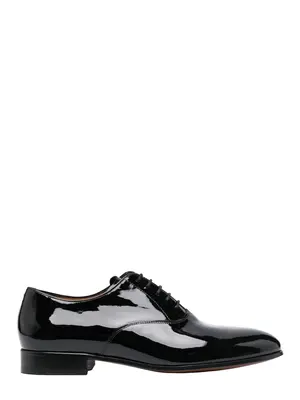 FURSAC High-shine Leather Derby Shoes - Black