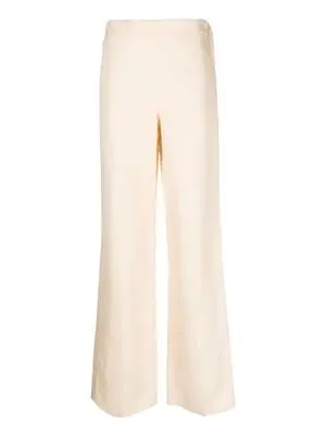 TWINSET Mid-rise Wide-leg Trousers - Neutrals