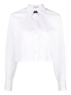 BRUNELLO CUCINELLI Cropped Long-Sleeve Shirt