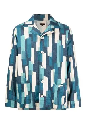 CLOT Geometric-print Button-up Shirt