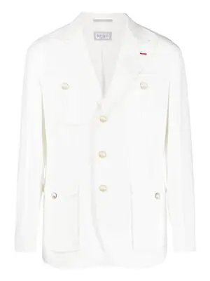 Brunello Cucinelli Pockets Linen Jacket - White