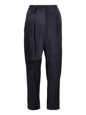 Brunello Cucinelli Cropped Suede Trousers - Grey