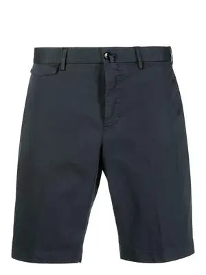 PT TORINO Above-knee Cotton Chino Shorts - Blue