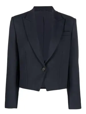 Brunello Cucinelli Single-breasted Cropped Blazer - Blue