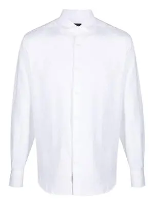 DEPERLU Linen Button-down Shirt - White