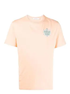 Maison Kitsuné Logo-print Cotton T-shirt - Pink
