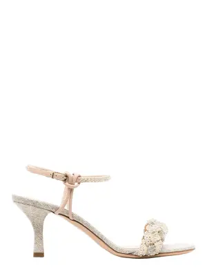 Casadei Astro 60mm Embellished Sandals - Neutrals