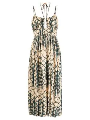 Ulla Johnson Ulla Johnson Freya Halterneck Midi Dress Yellow