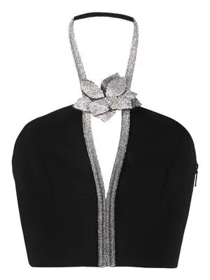 NUE Rhinestone Embellished Top - Black