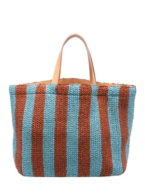LA DOUBLEJ La DoubleJ Riviera Striped Raffia Tote