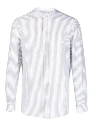 Brunello Cucinelli Long-sleeve Striped Buttoned Shirt - White