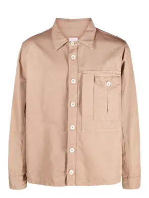 Brunello Cucinelli Long-sleeve Buttoned Shirt Jacket - Brown