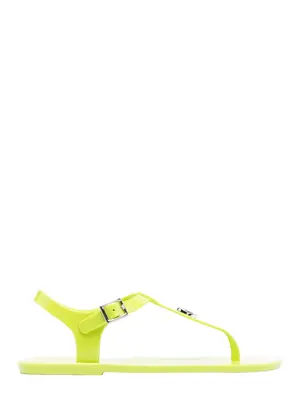 Michael Kors Logo Plaque Thong Sandals - Green