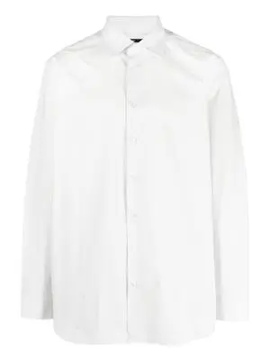 Raf Simons Slogan-print Button-up Shirt - Grey