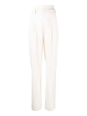 Monse Double-waist Straight-leg Trousers - Neutrals