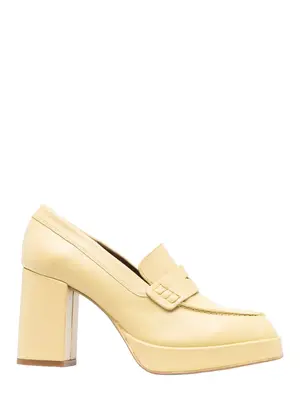 ALOHAS Busy 90mm Leather Pumps - Yellow