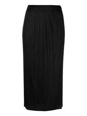 Issey Miyake Pleated High-waist Skirt - Black