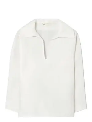 Tory Burch Silk Gazar Tunic - White