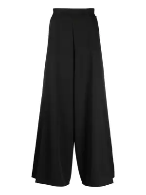 Alchemy Fashions Tie-fastening Wide-leg Trousers - Black