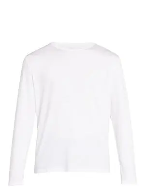 Derek Rose Stretch Long Sleeve Crewneck T-shirt - White