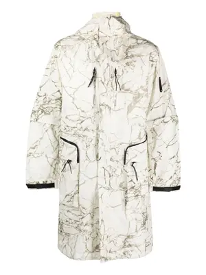 A-COLD-WALL* Marble-print Parka Coat - Neutrals