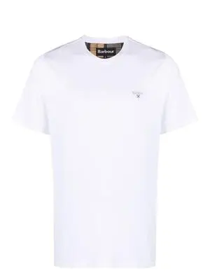 Barbour Embroidered-logo Cotton T-shirt - White