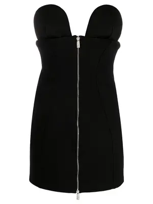 OFF-WHITE Zipped Strapless Mini Dress