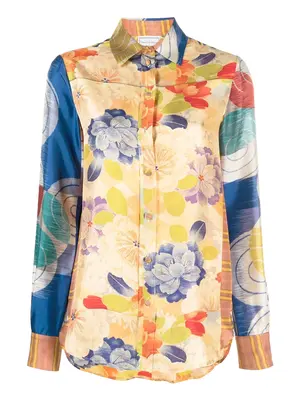 PIERRE-LOUIS MASCIA Pierre-Louis Mascia Floral-Print Shirt