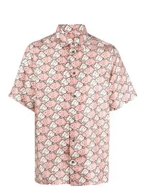 BOTTER Dolphin-print Silk Shirt - Pink