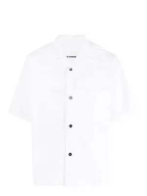 JIL SANDER Flap-pocket Cotton Shirt - White