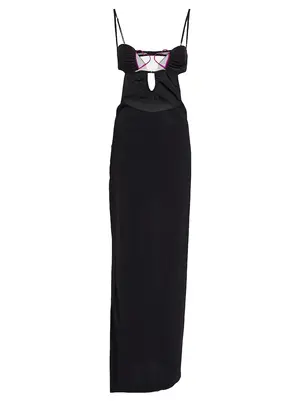 NENSI DOJAKA Embellished Maxi Dress - Black