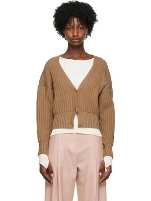 AERON - Rib Knit Cropped Cardigan