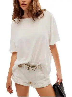 Free People Nina Crewneck T-shirt - Ivory
