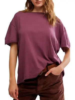 Free People Free People Nina Crewneck T-Shirt Maroon