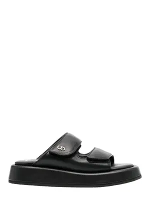 Casadei Logo-plaque Slides - Black