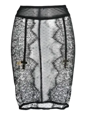 MAISON CLOSE Inspiration Divine Lace Skirt - Black