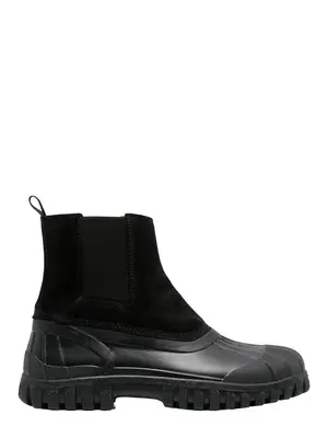 Diemme Suede-panelled Ankle Boots - Black