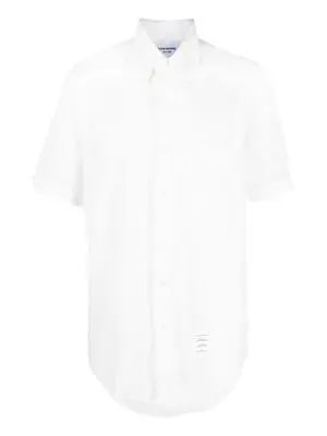 Thom Browne 4-bar Stripe Short-sleeved Shirt - White