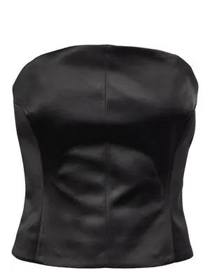 Khaite Jay Cotton-blend Top In Ivory Glow - Black