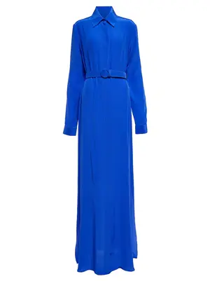 Costarellos Silk Maxi Dress - Blue