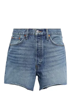 RE/DONE 90s Low Slung Denim Shorts - Blue