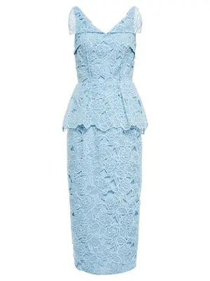 EMILIA WICKSTEAD Maesa Lace Midi Dress - Blue
