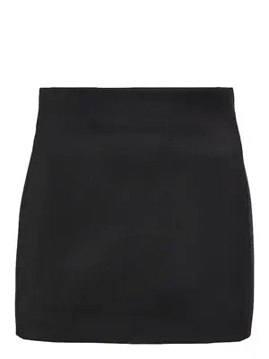 Wardrobe.NYC Wool Mini Skirt - Black