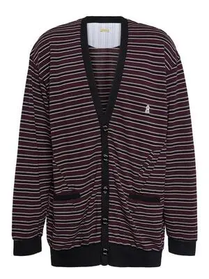 Undercover Striped Cotton Cardigan - Red
