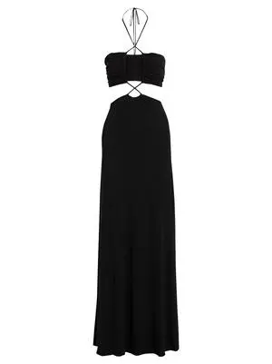 Halston Eva Cutout Jersey Gown - Black