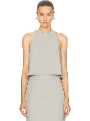 Wardrobe.NYC Backless Halter Top - Cement